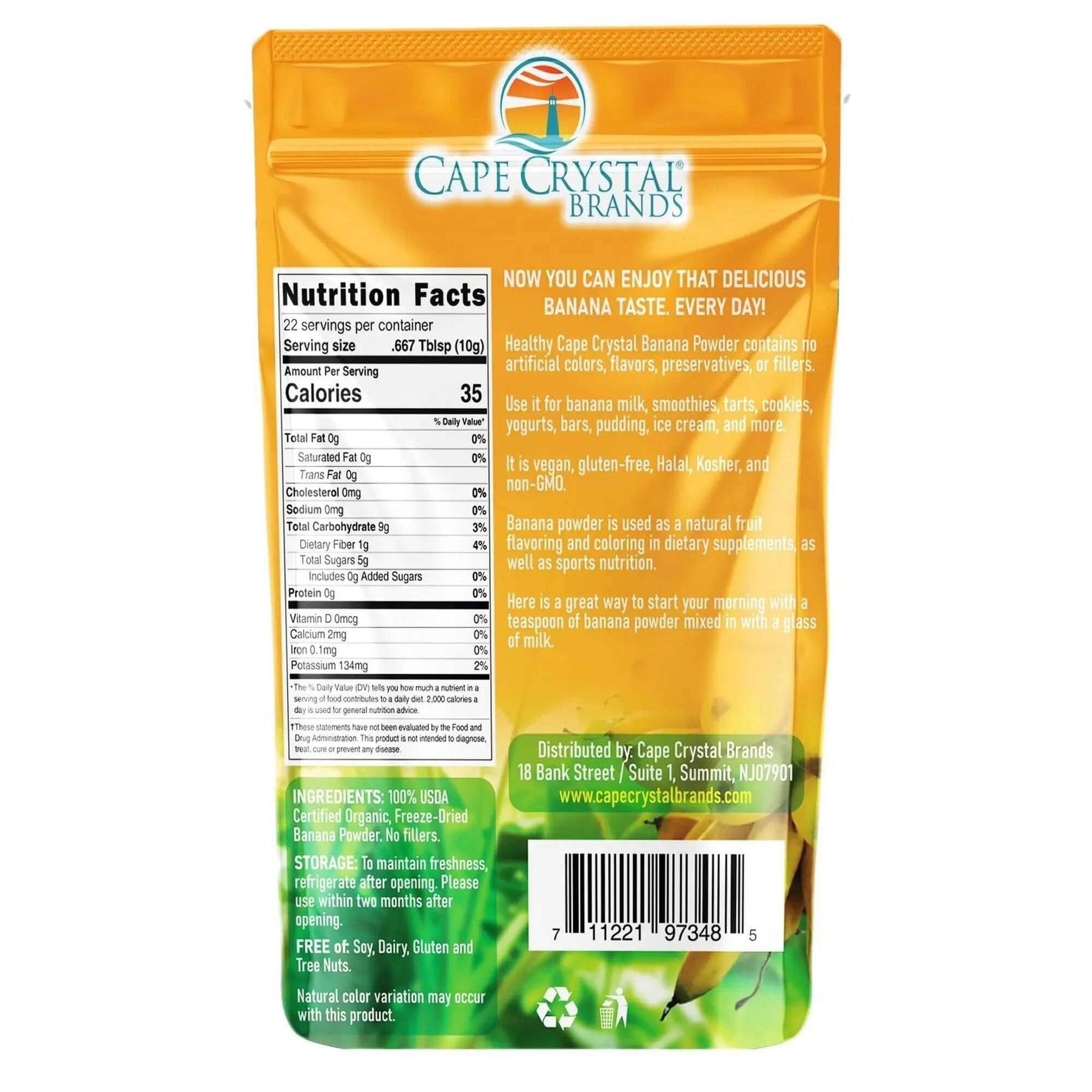 Cape Crystal Banana Powder - Freeze-Dried Goodness – Cape Crystal Brands