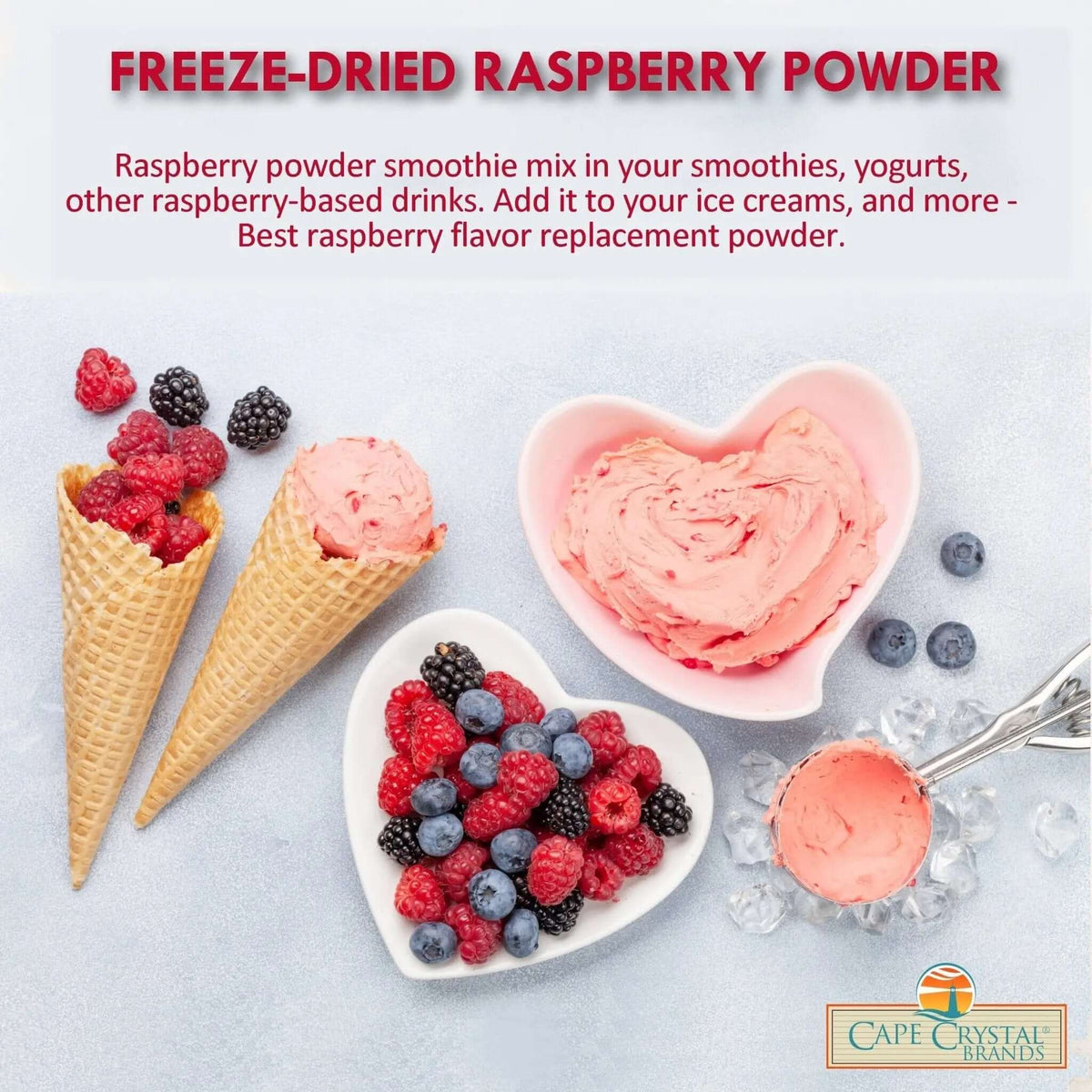 Natural Raspberry Powder - Rich Flavor & Color – Cape Crystal Brands